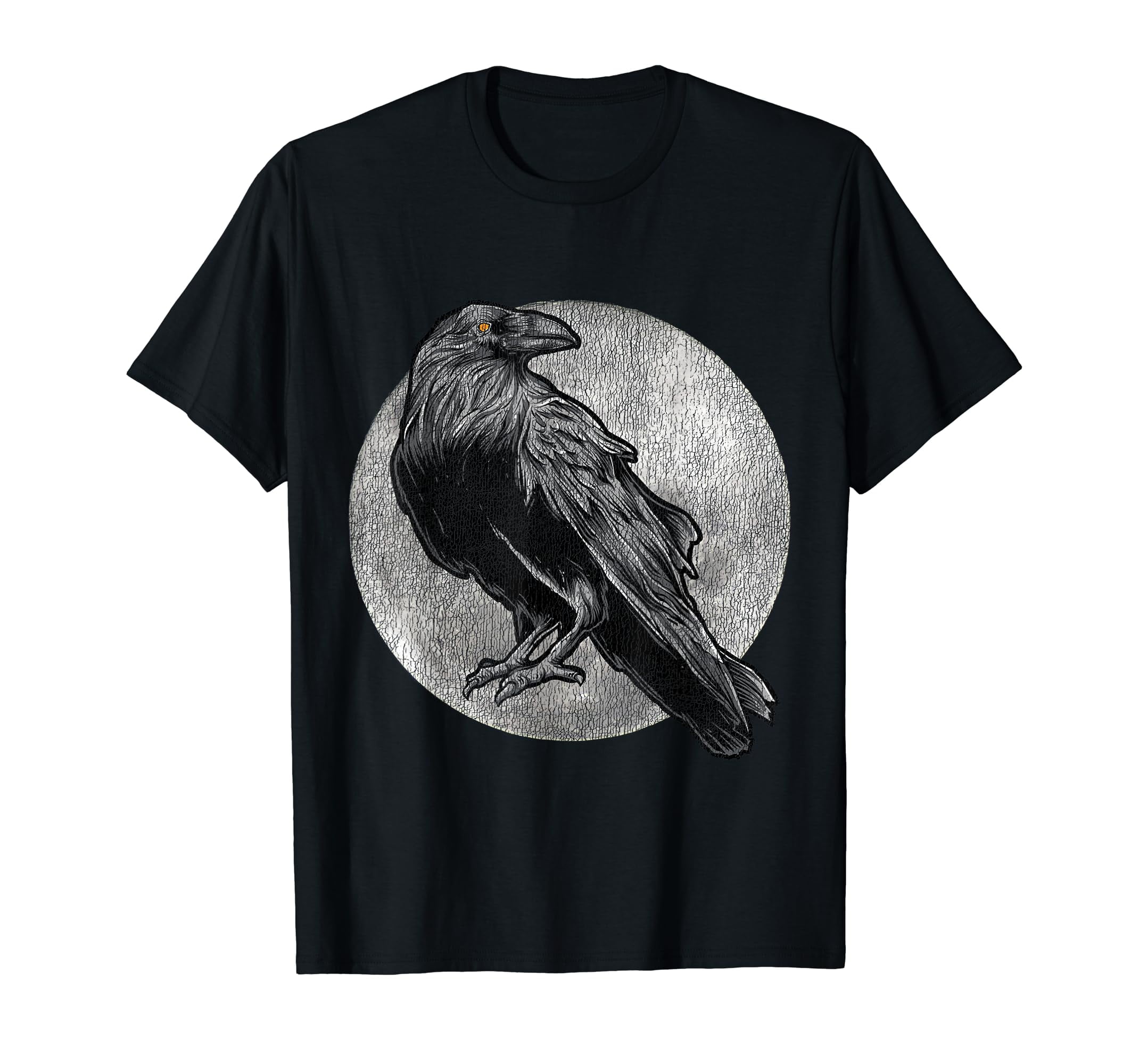 Full Moon Raven Bird Gift Scary Crow T-Shirt - Walmart.com