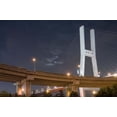 Full Moon Rises Above Nanpu Bridge over Huangpu River, Shanghai, China ...