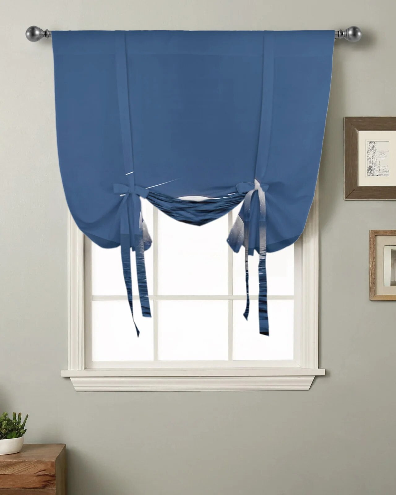 Full Moon Sea Meteor Seabird Reflection Wave Kitchen Short Window ...