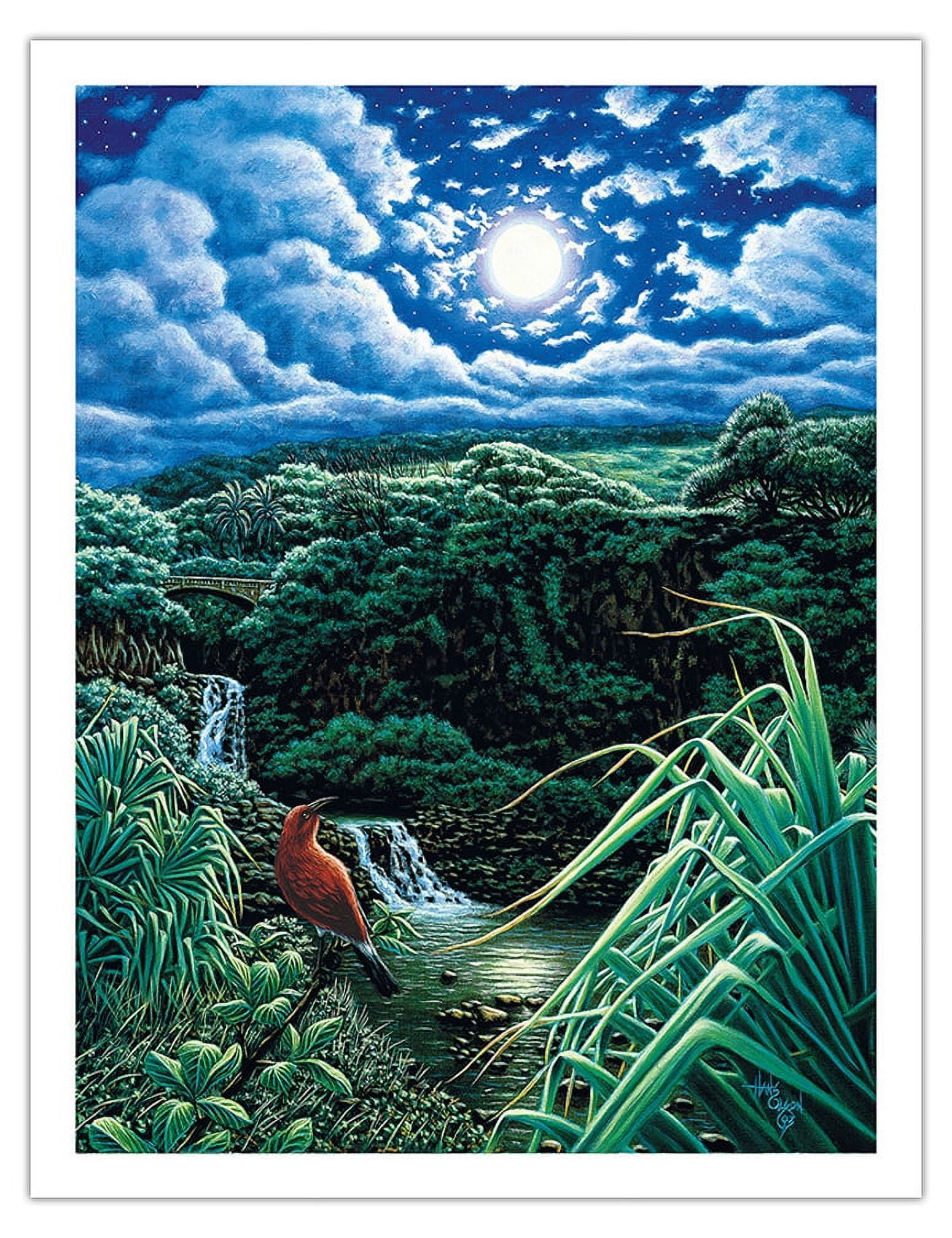 Full Moon Over Seven Sacred Pools - The Pools of ‘Ohe’o Maui Hawaii ...