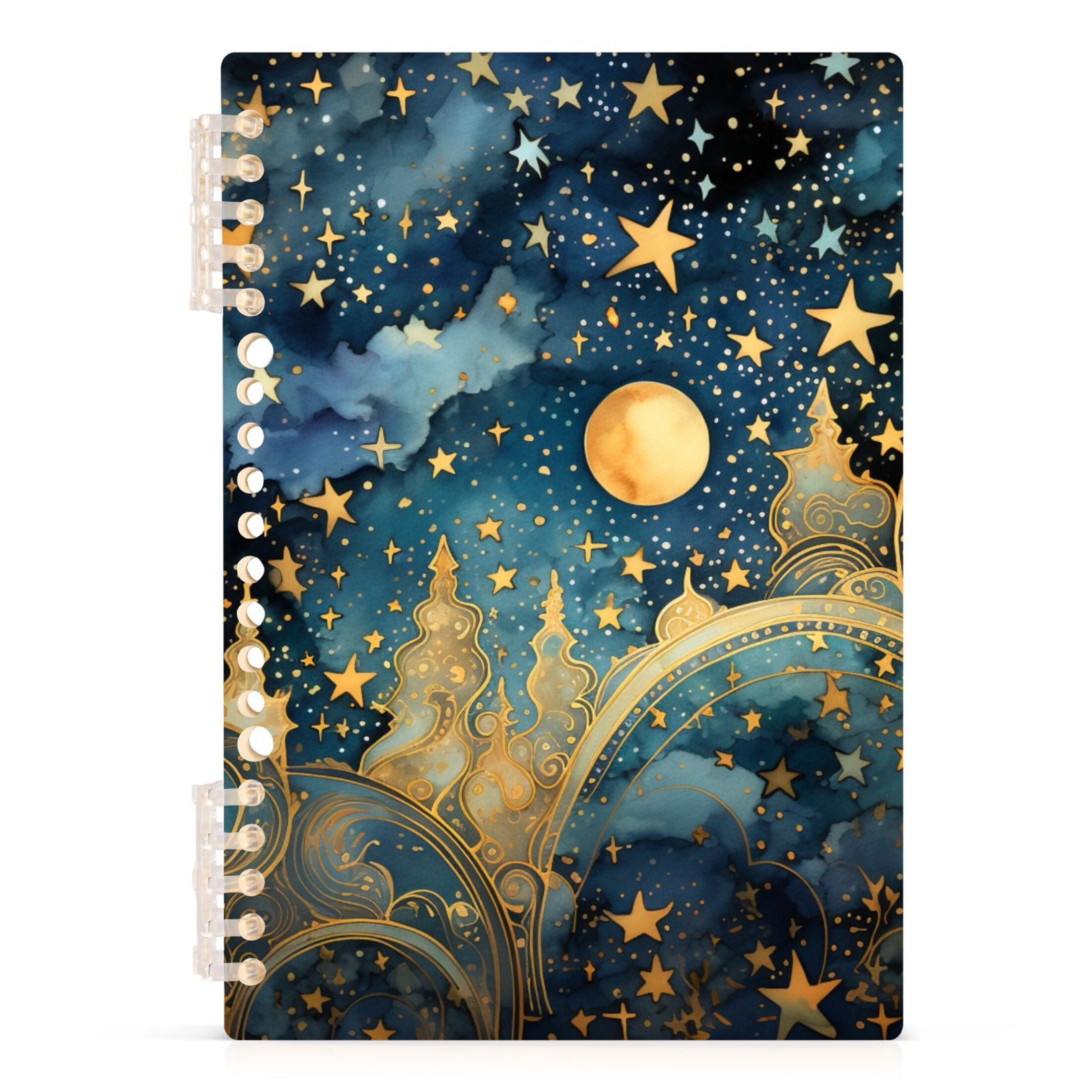 Full Moon Star Cloud Spiral Notebooks 60 Sheets 120 Pages A5 Journal ...