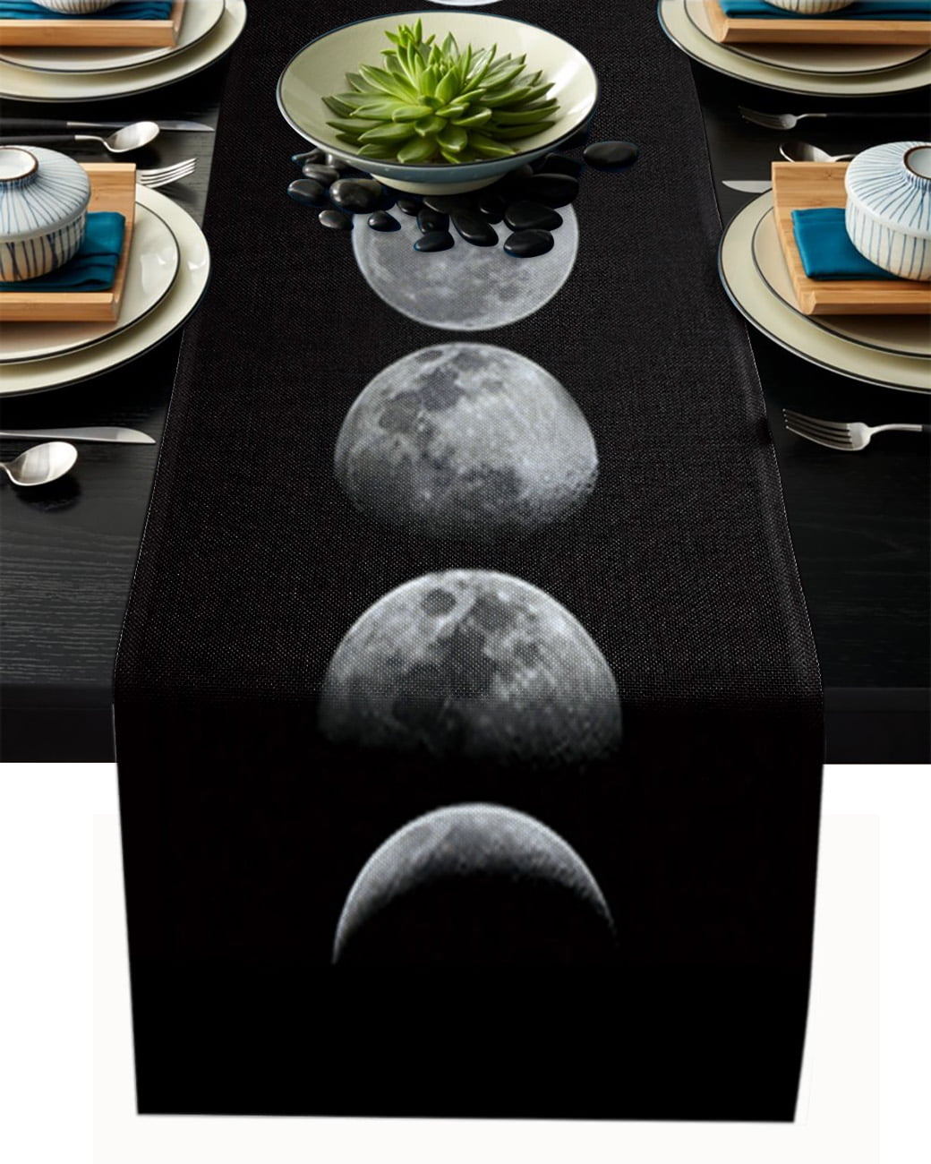 Full Moon Transformation Process Table Runner Home Wedding Table Flag ...