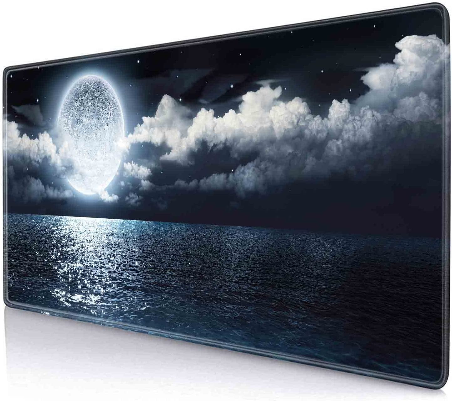 Full Moon on Sea Mouse Pad, Attractive Scenery Large Mouse Pads, Anti ...