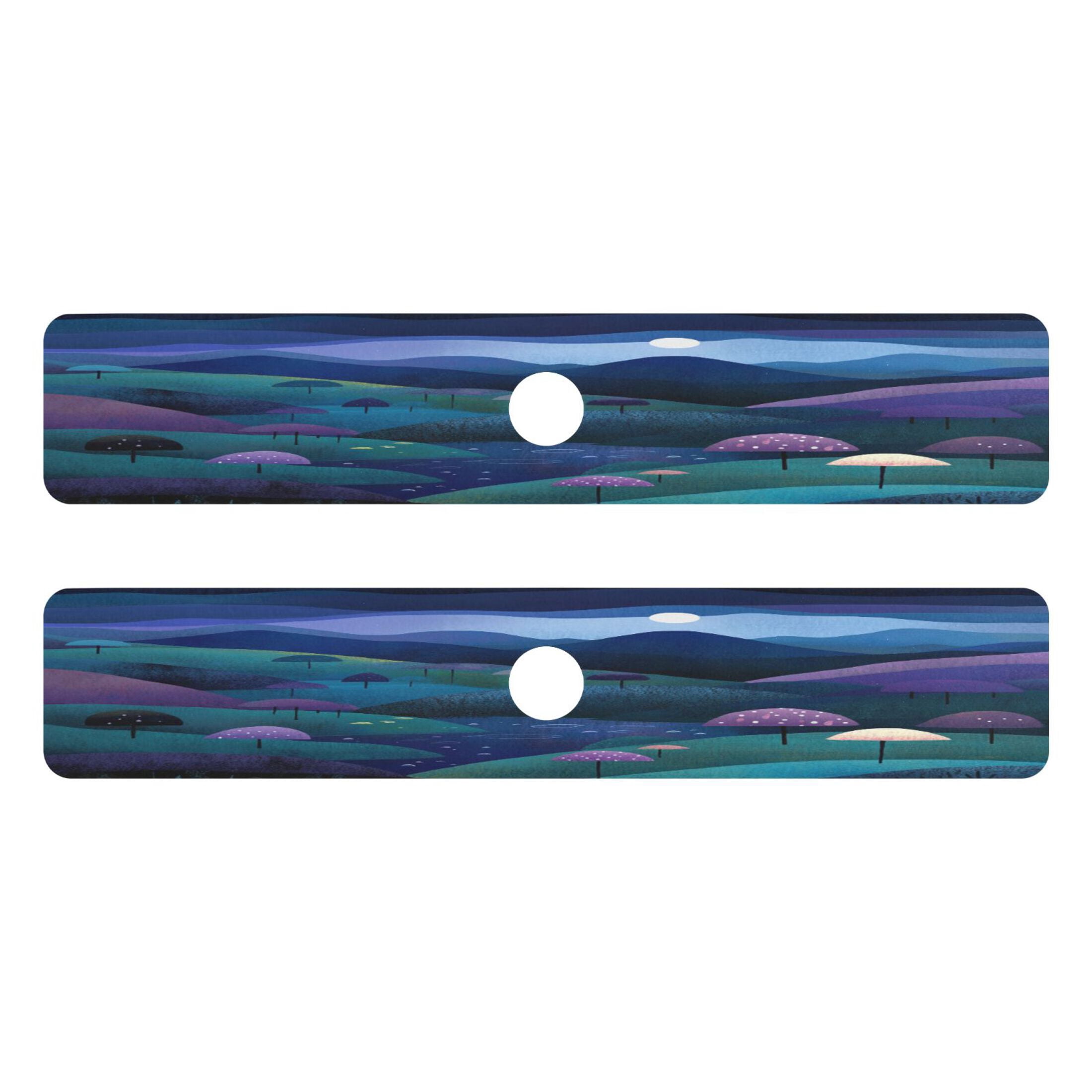 Full Moon over Mountains Extra Long Silicone Algae Sink Mat 30x5.4in 2 ...