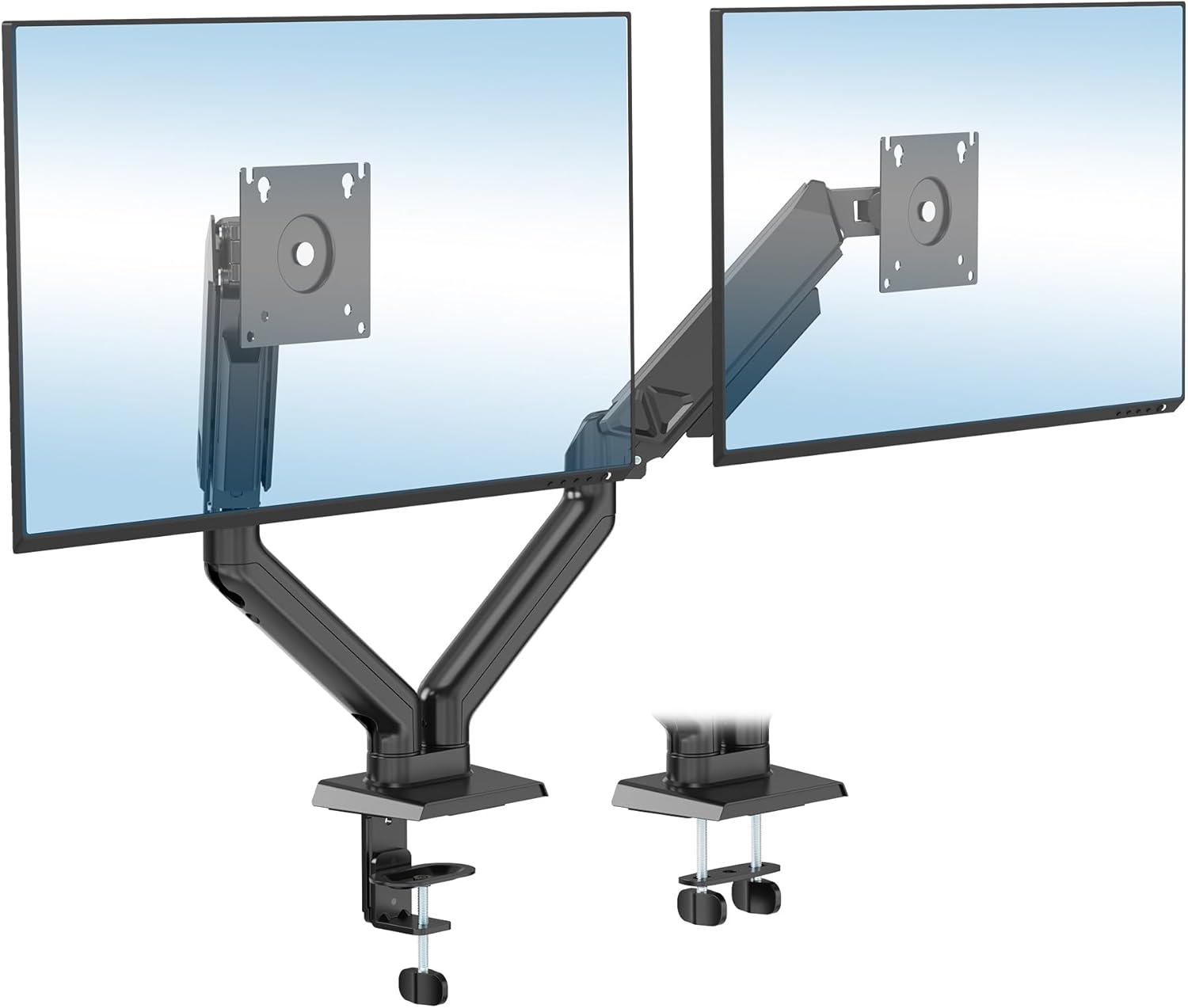 Full Motion Dual Monitor Mount With Spring Arms, 17" To 32", Full ...