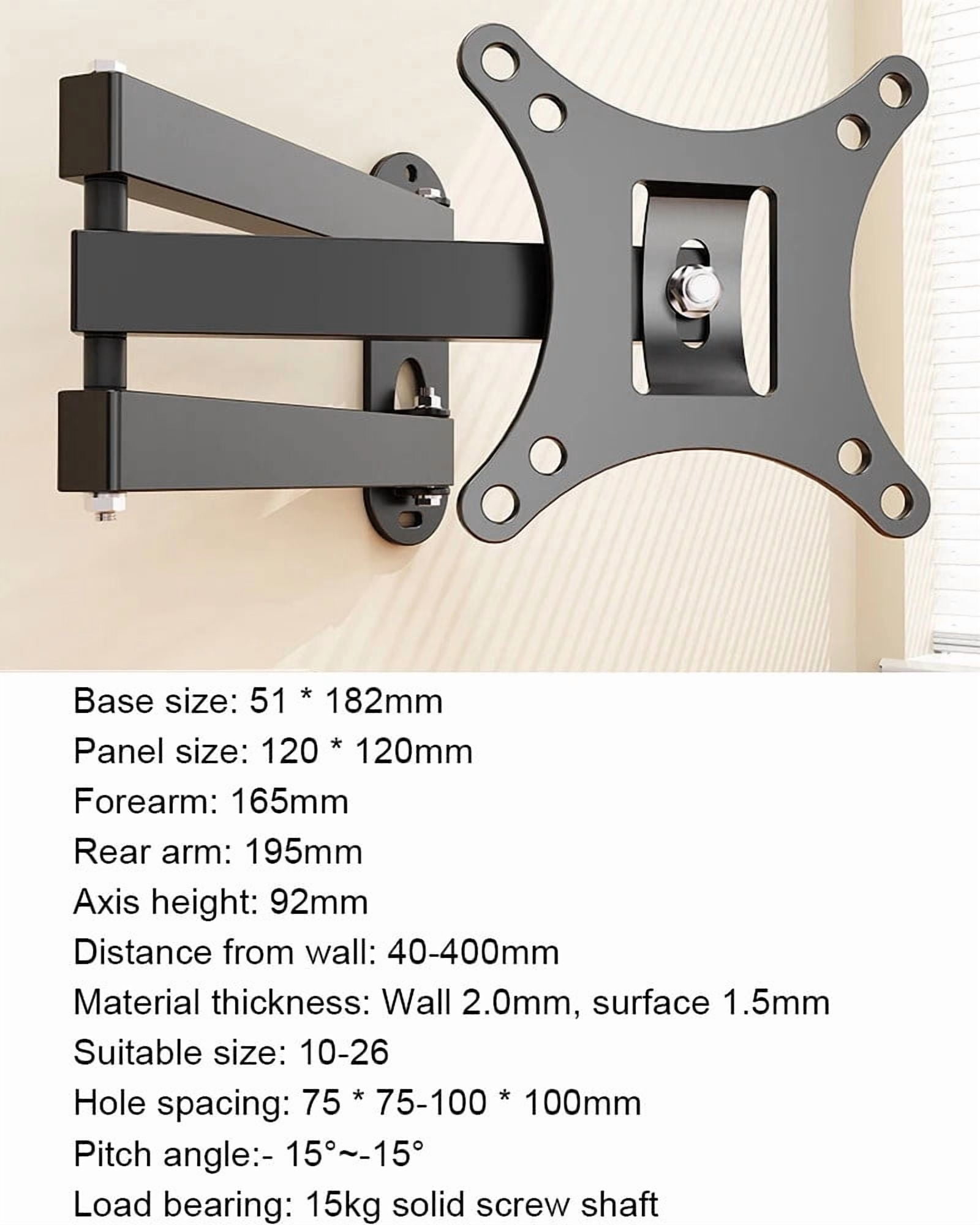Full Motion TV Monitor Wall Mount Bracket Articulating Arms Swivel Tilt ...