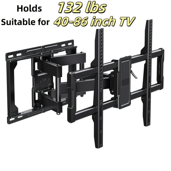 Full Motion TV Wall Mount For 42-90 Inch TVs (150 Lbs Max), Pre ...