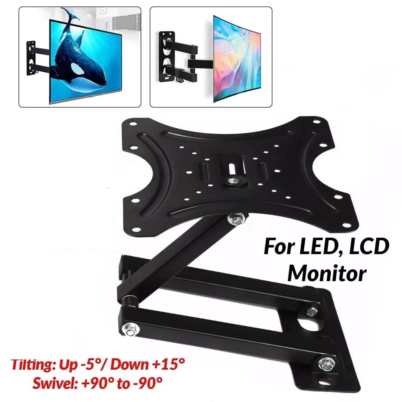 Full Motion TV Wall Mount Bracket,Swivel TV Wall Mount Bracket for 14 ...