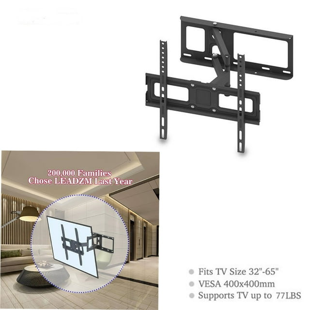 Full Motion TV Wall Mount for Most 32-60 Inch TVs, Wall Mount for TV ...