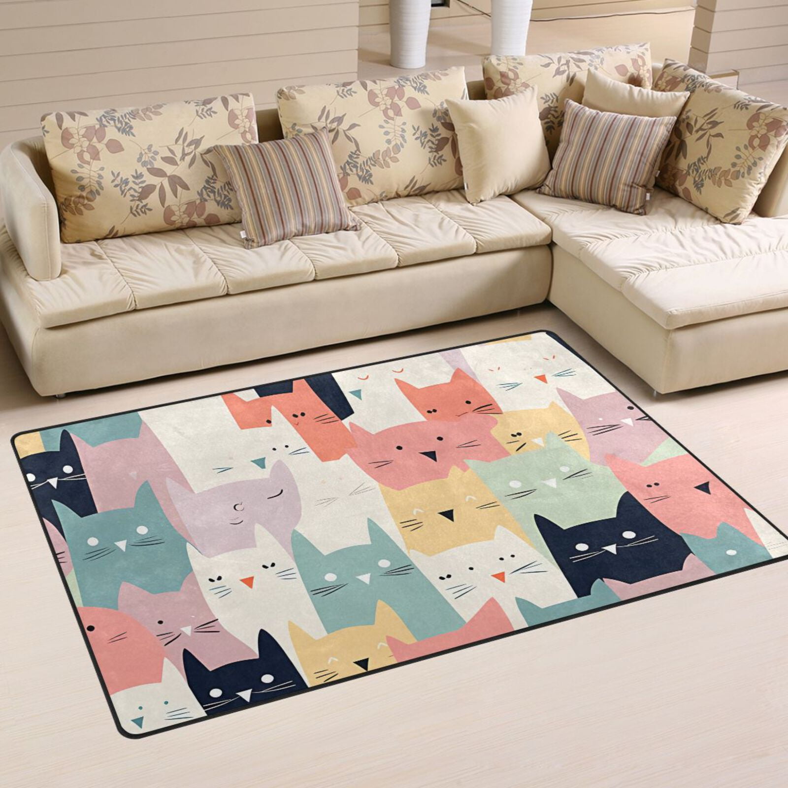 Full Of Cats Area Rug Washable Floor Carpet Mat 60 x 39 inch for ...