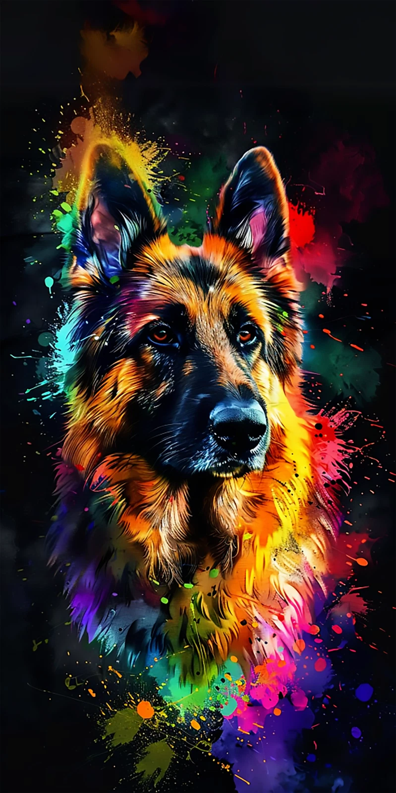 Full Of Color German Shepherd Beach Towel - Walmart.com