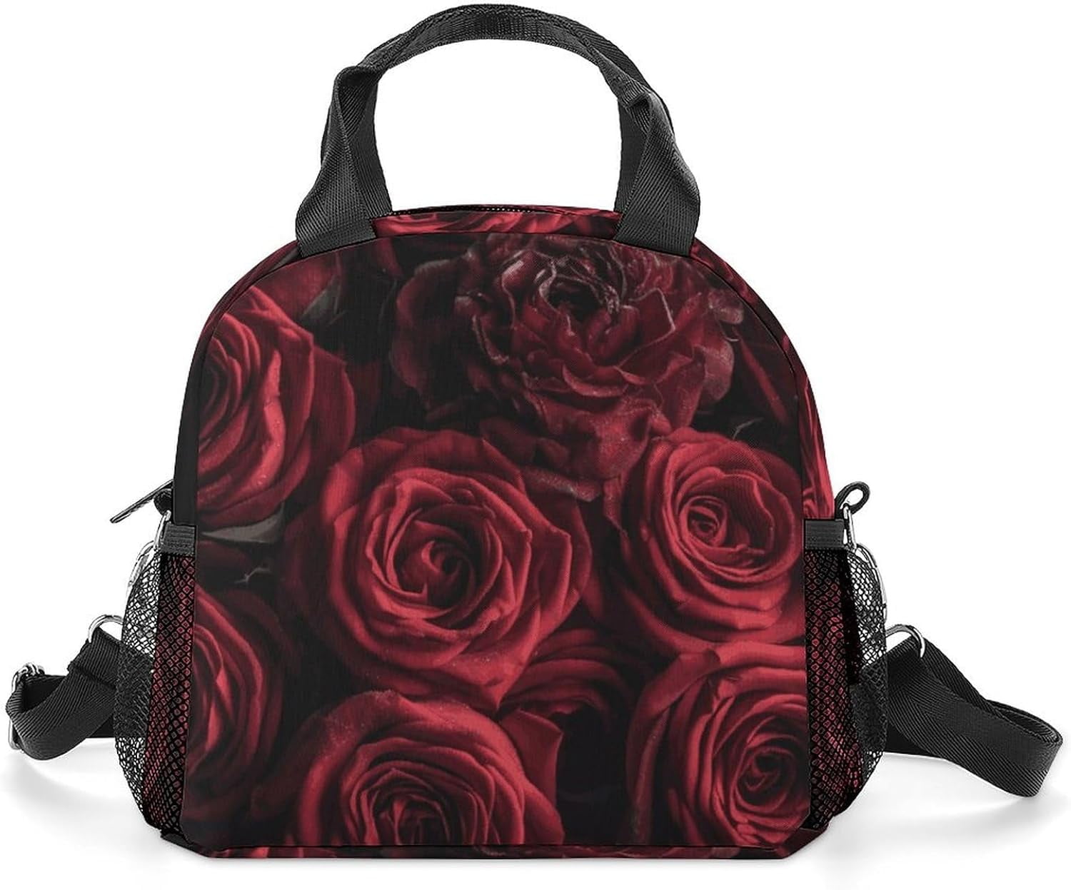 Full Of Red Roses Lunch Bag Insulated Lunch Box for Women Reusable ...