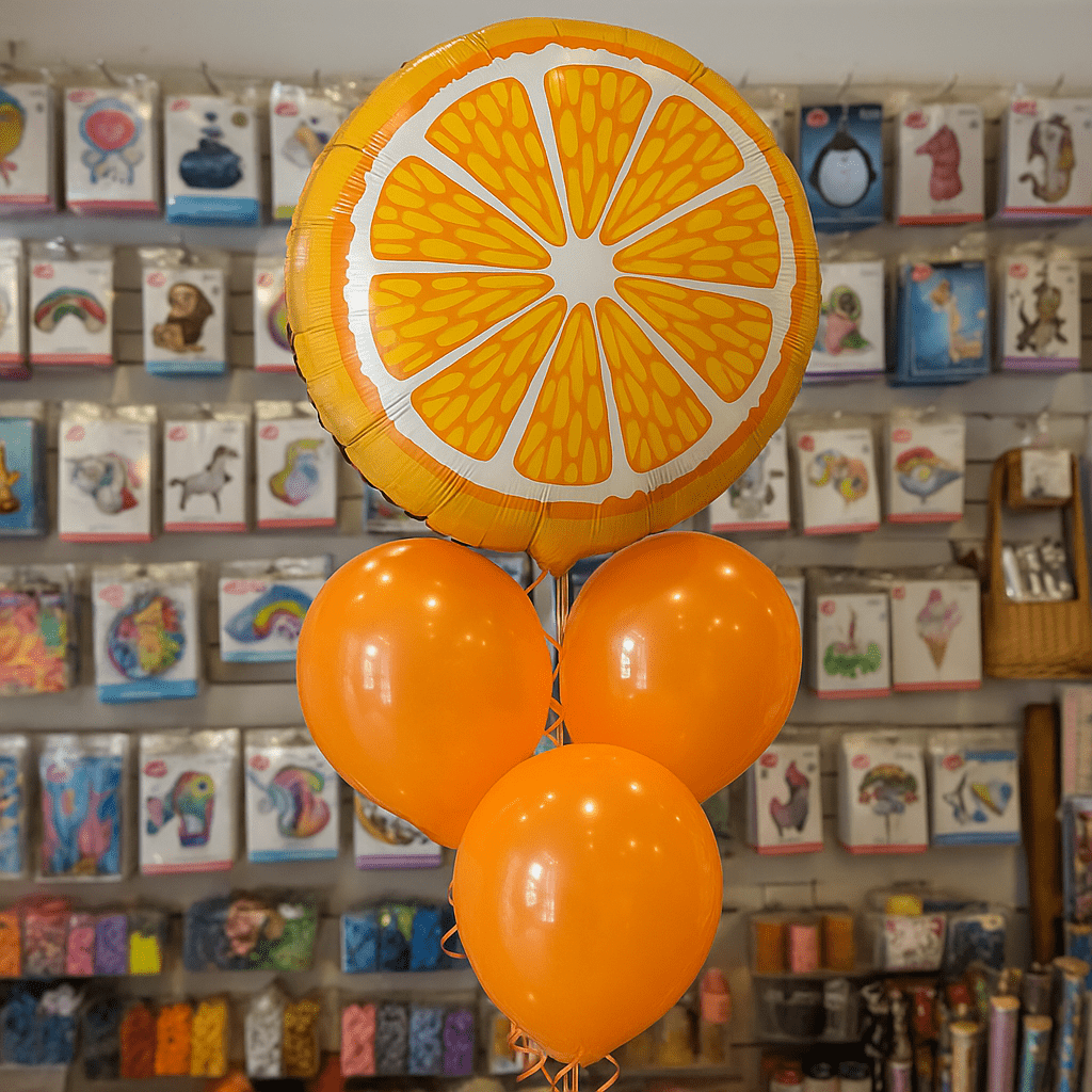 Full Orange 18" Foil Balloon, Fruit-Themed Mylar Party Decorations ...