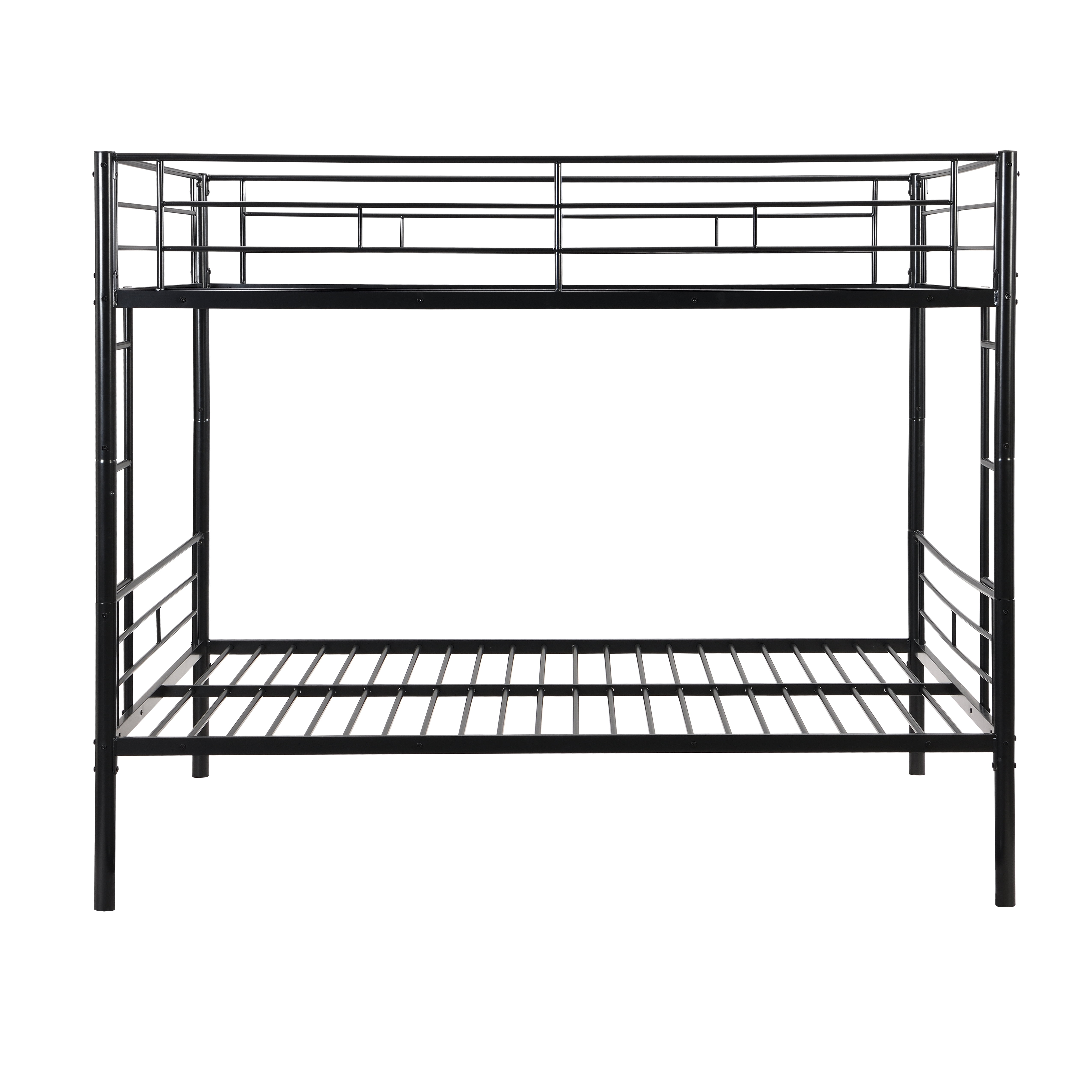 Full Over Full Metal Bunk Bed,No Box Spring Needed,Easy Assemble,Black ...