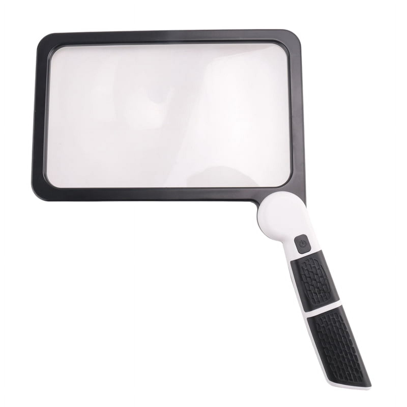 Full-Page 5X Magnifying Glass for Reading, Folding Lighted Magnifier ...