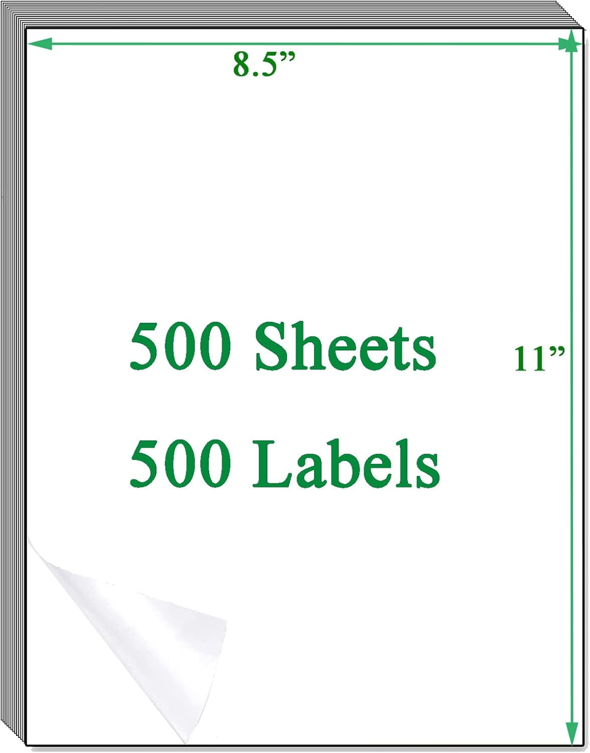 Full Page Labels 8.5 X 11 Sticker Paper for Laser & Inkjet Printer ...
