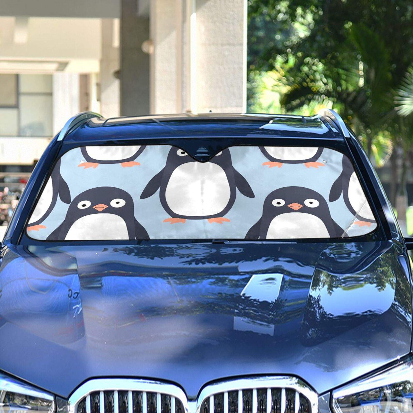 Full Penguins Automotive Front Car Windshield Sun Shade Reflector ...