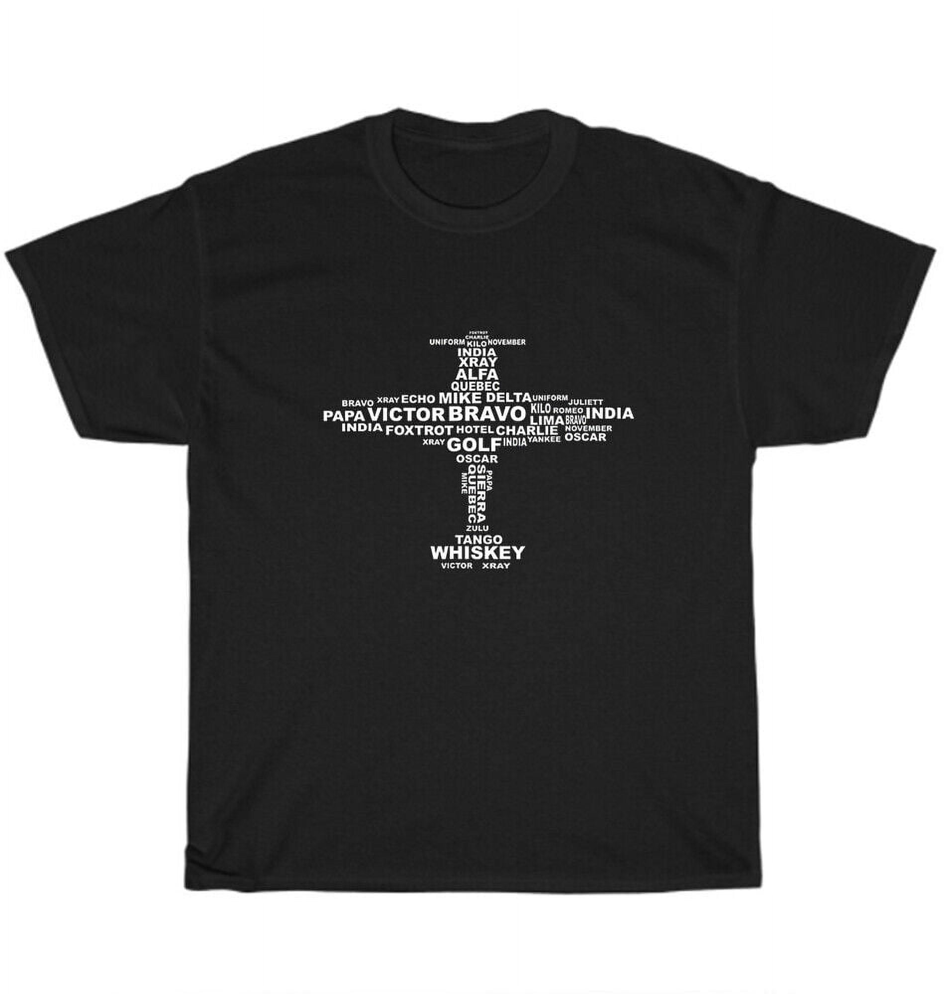 Full Phonetic Alphabet Plane Letters T-Shirt Pilot Airplane Unisex Tee ...