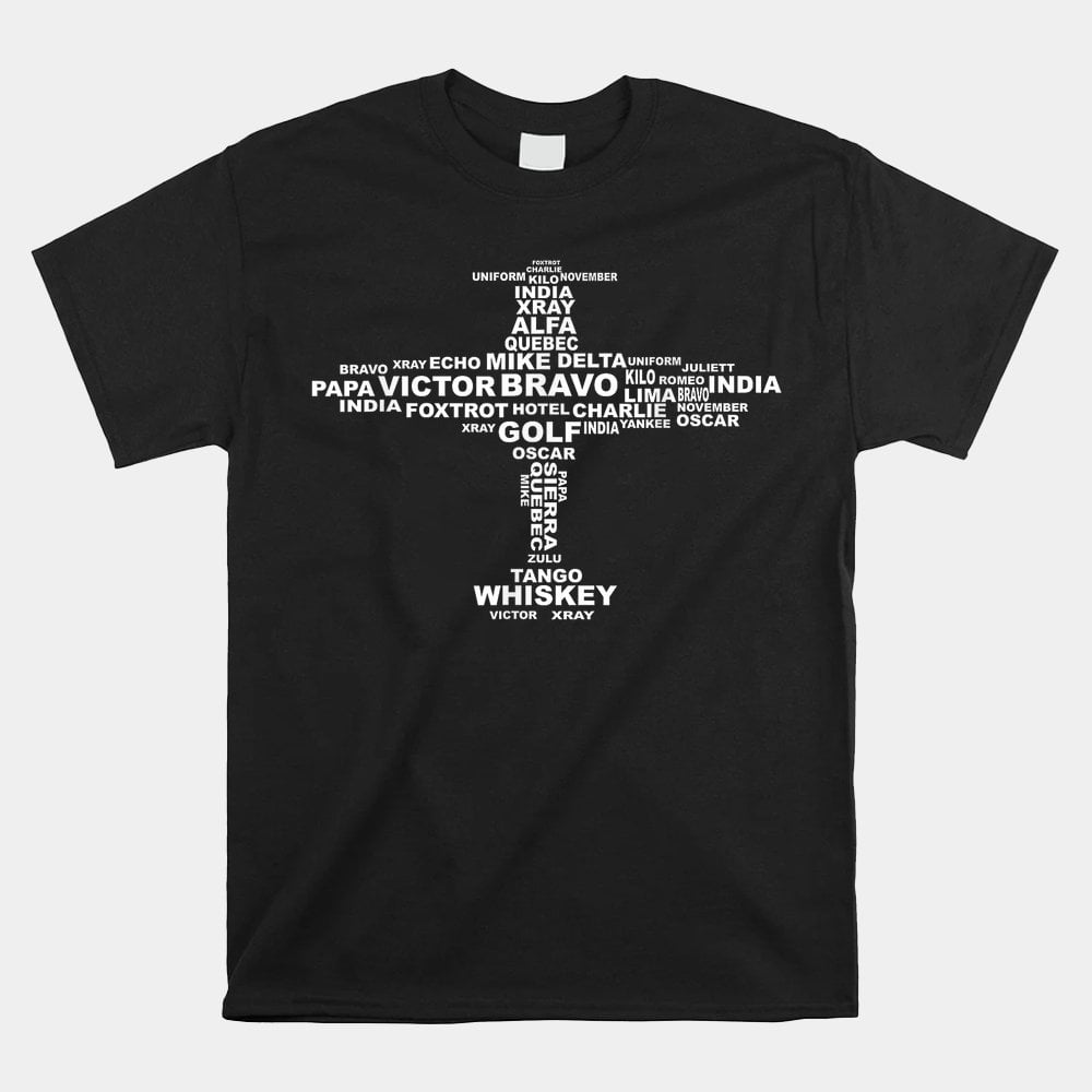 Full Phonetic Alphabet Shirt Cute Plane Letters Shirt - Walmart.com