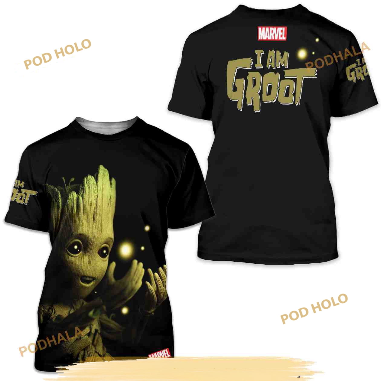 Full Printed Brand New Fashion 3D Shirt I Am Groot - Walmart.com