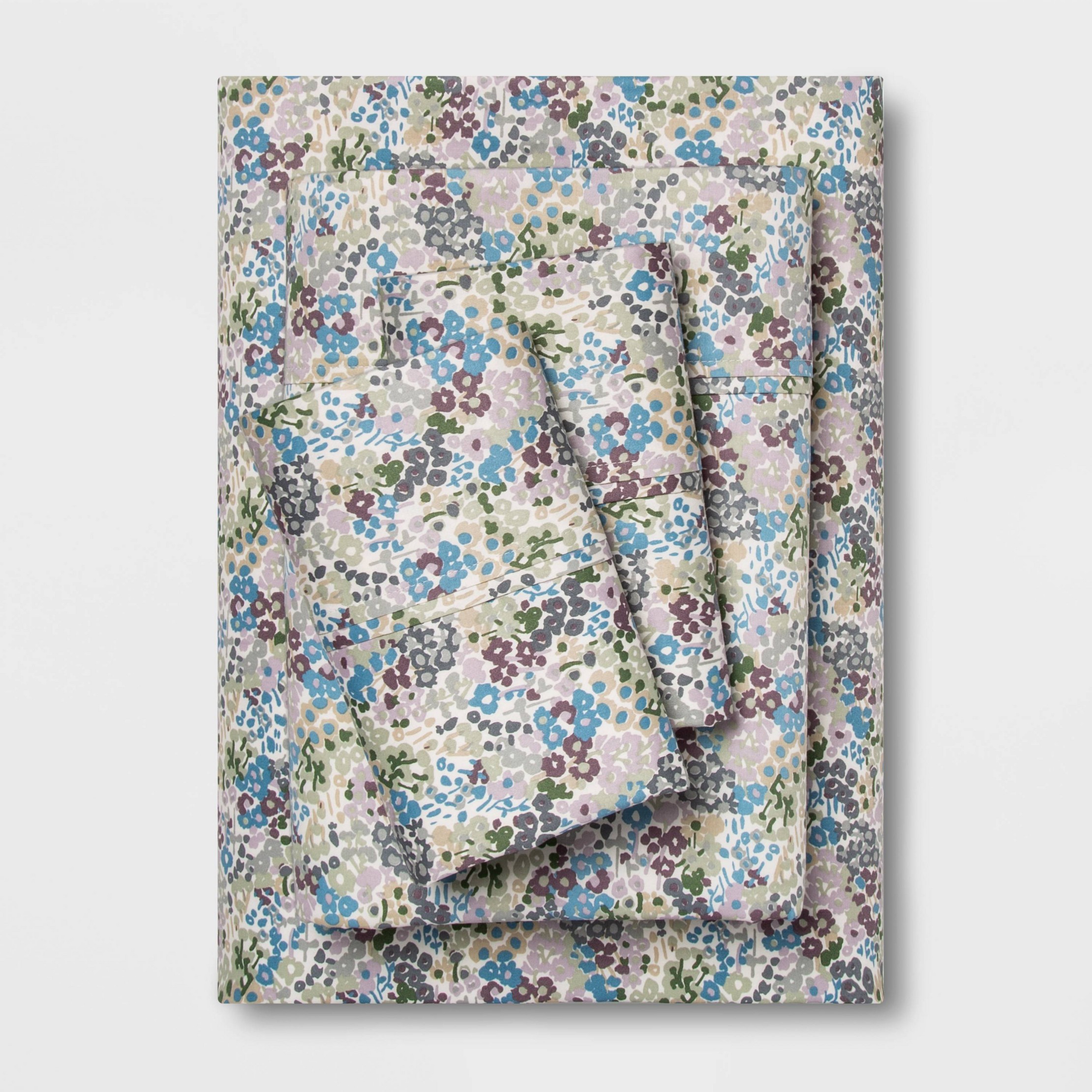 Full Printed Performance 400 Thread Count Sheet Set Floral Purple ...