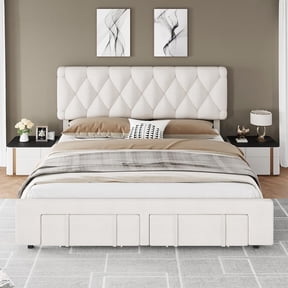 VANACC Full Size Lift Up Storage Platform Bed Frame, Metal Bed Frame ...