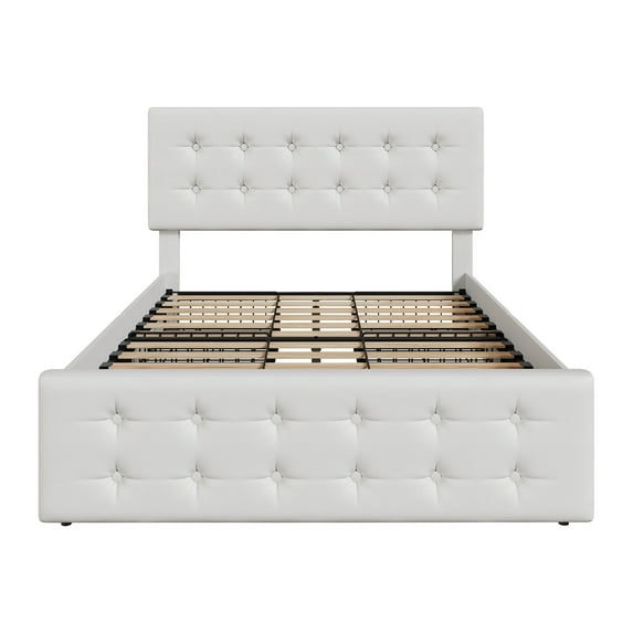Full/Queen/King Size Upholstered Platform Bed Frame - Adjustable ...