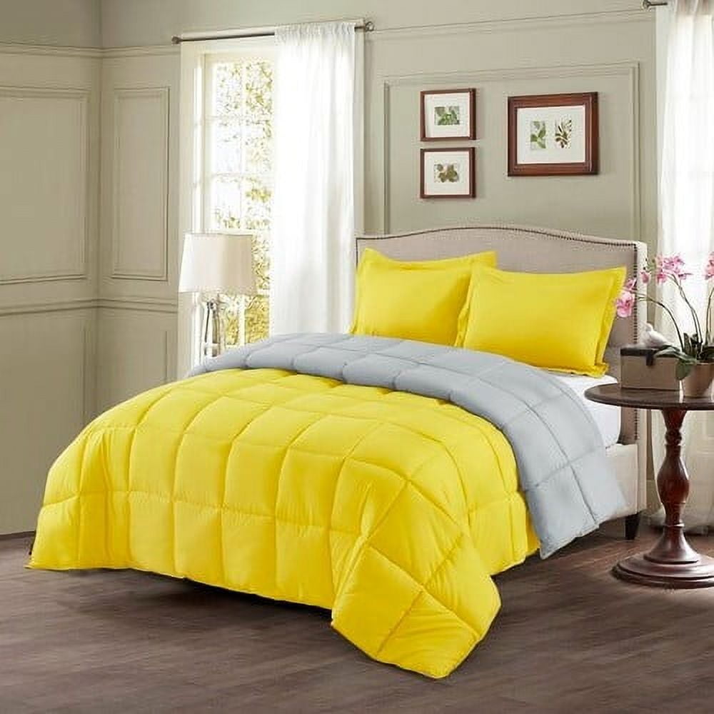 Full/Queen Traditional Microfiber Reversible 3 Piece Comforter Set in ...