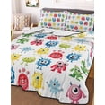 Full Quilt Bedding Set Abstract Cartoon Monsters Summer Quilt ...