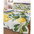 Full Quilt Bedding Set Pastoral Vintage Lemon Blue Bird Summer Quilt ...