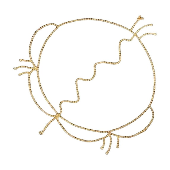 Full Rhinestones Headwear Tassels Headpiece Head Chain For Evening ...