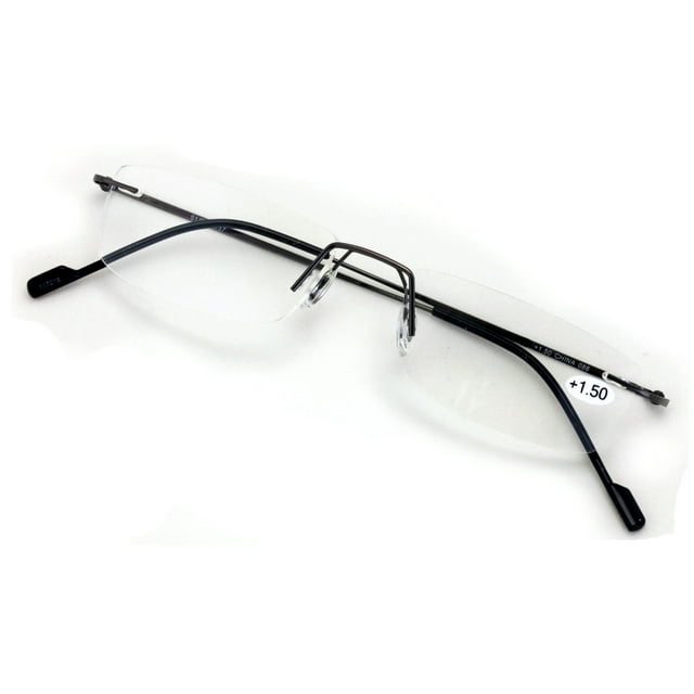 Full Rimless Lightweight Slim Sleek Low Profile Reading Glasses - Thin ...