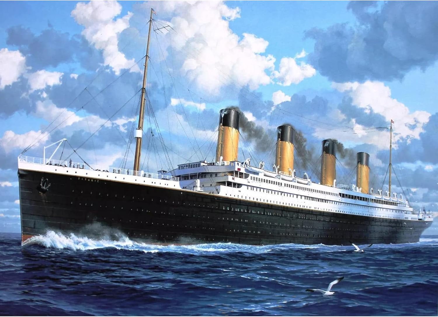 Full Round Drill 5D Titanic Ship Sea Ocean Diamond Painting Cross ...