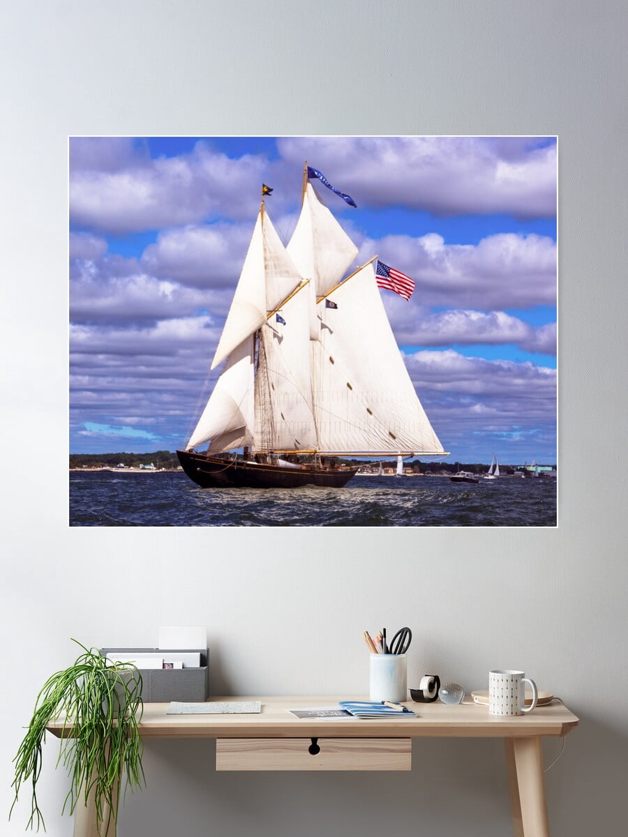 Full Sails Ahead Poster Wall Art, Modern Wall Decor For Living Room ...