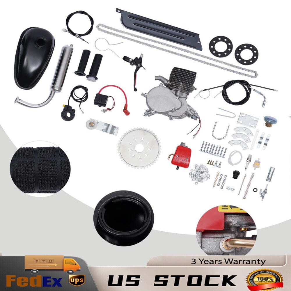 Full Set 100CC Bicycle Motorized 2 Stroke Gas Petrol Bike Engine Motor ...