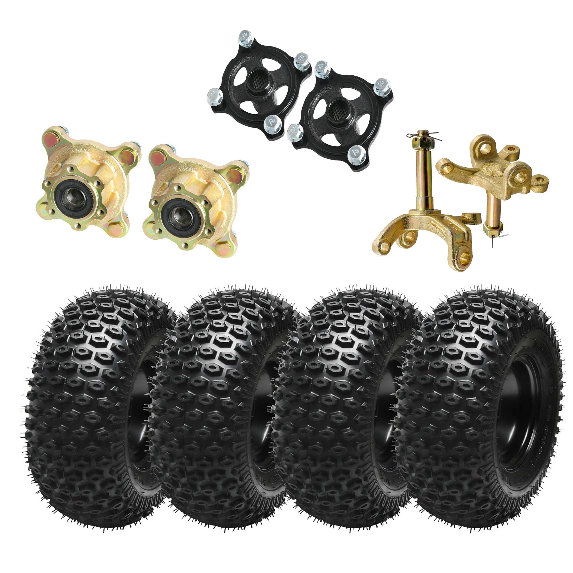 Full Set 7 inch Wheels 16x8x7 16x8-7 Wheel Tire and Rim 4 Stud 110mm ...