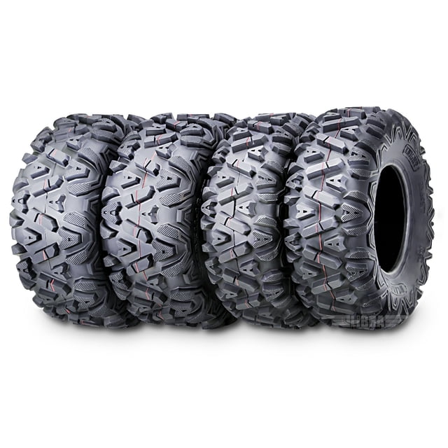 Full Set ATV UTV Mud Tires, 26x9-14 Front & 26x11-14 Rear 6PR, Dynamic ...