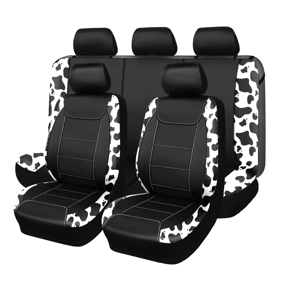 Full Set Deluxe Automotive Leather Universal Car Seat Covers Interior ...