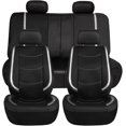 Full Set Faux Leather Car Seat Covers - Universal Fit, Low Back Front ...