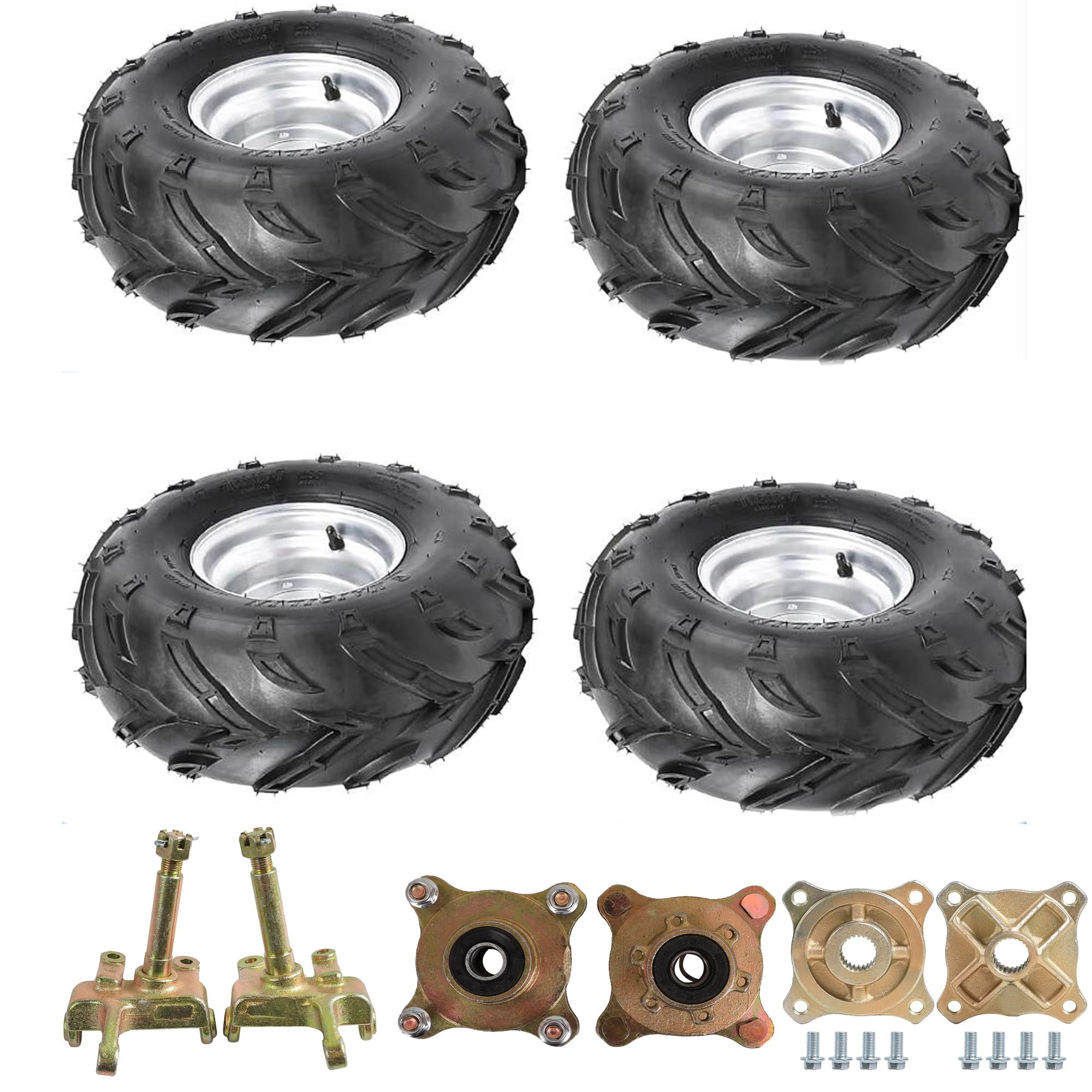 Full Set Sport ATV Tires 16x8-7 Tire Wheel Rim 4 Bolt Pattern 110mm ...