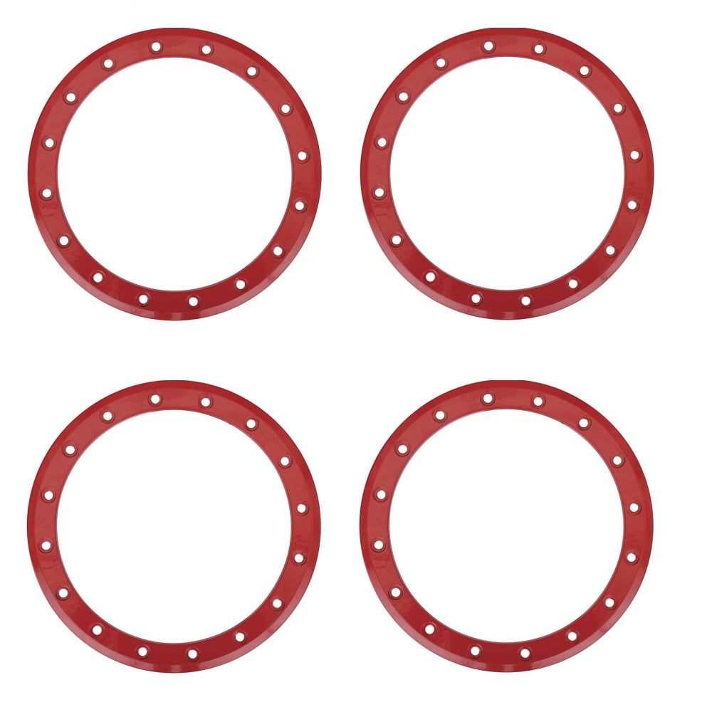 Full Set of System 3 SB-4 14" Beadlock Rings Red (4) - Walmart.com