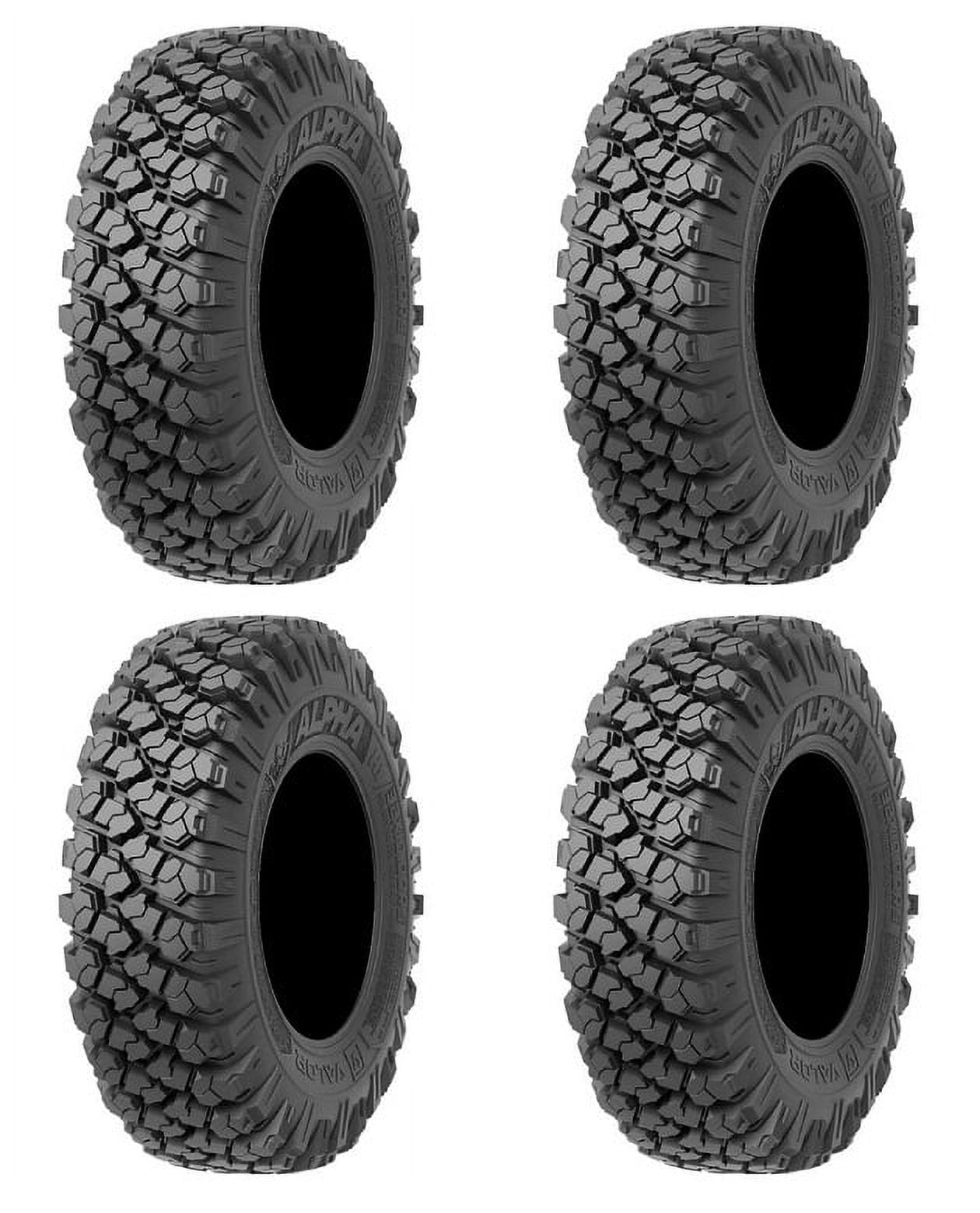 Full Set of Valor Alpha (8ply) Radial ATV Tires [35x10-15] (4 ...