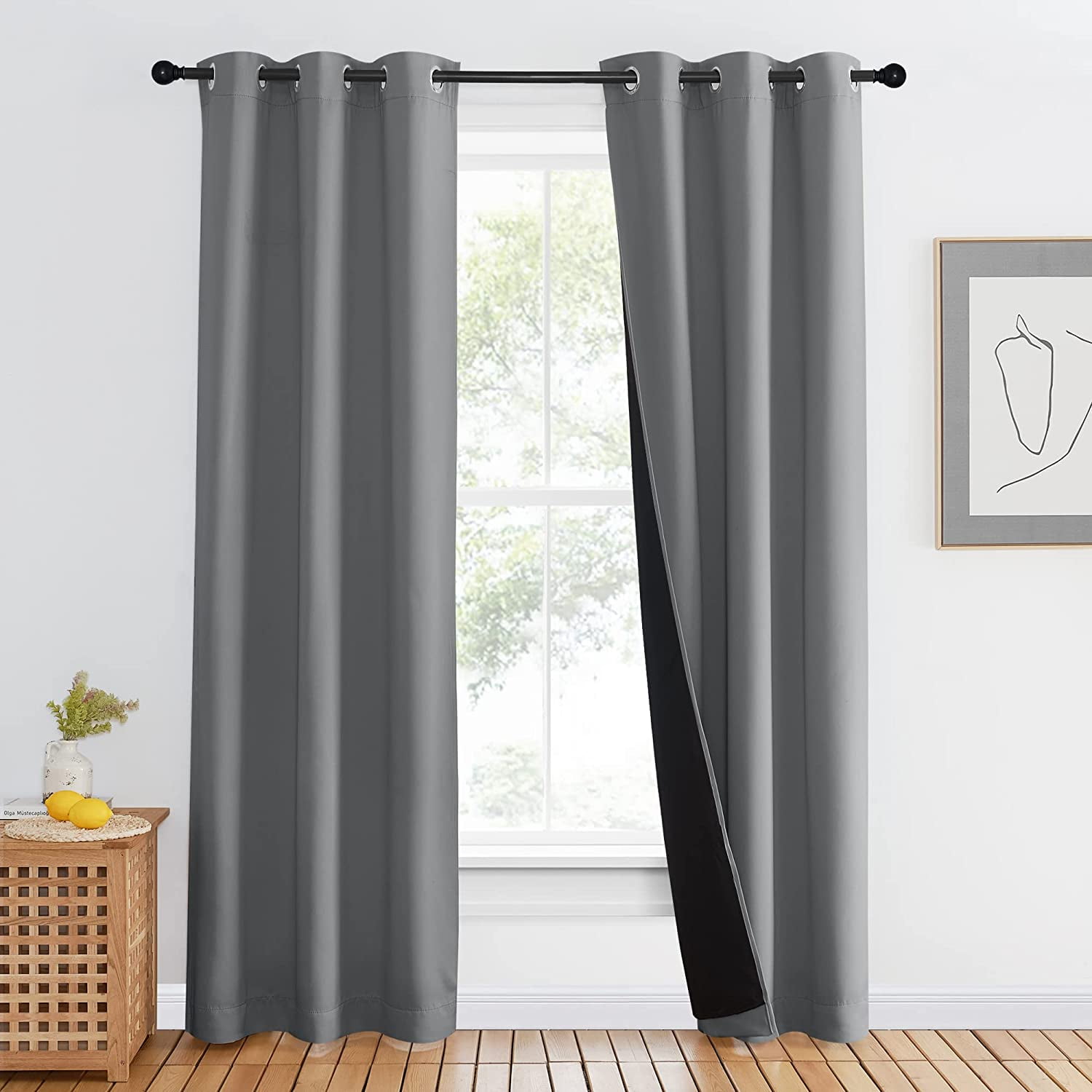 Full Shade Curtain Panel, Energy Smart & Noise Blocking Out Blackout ...