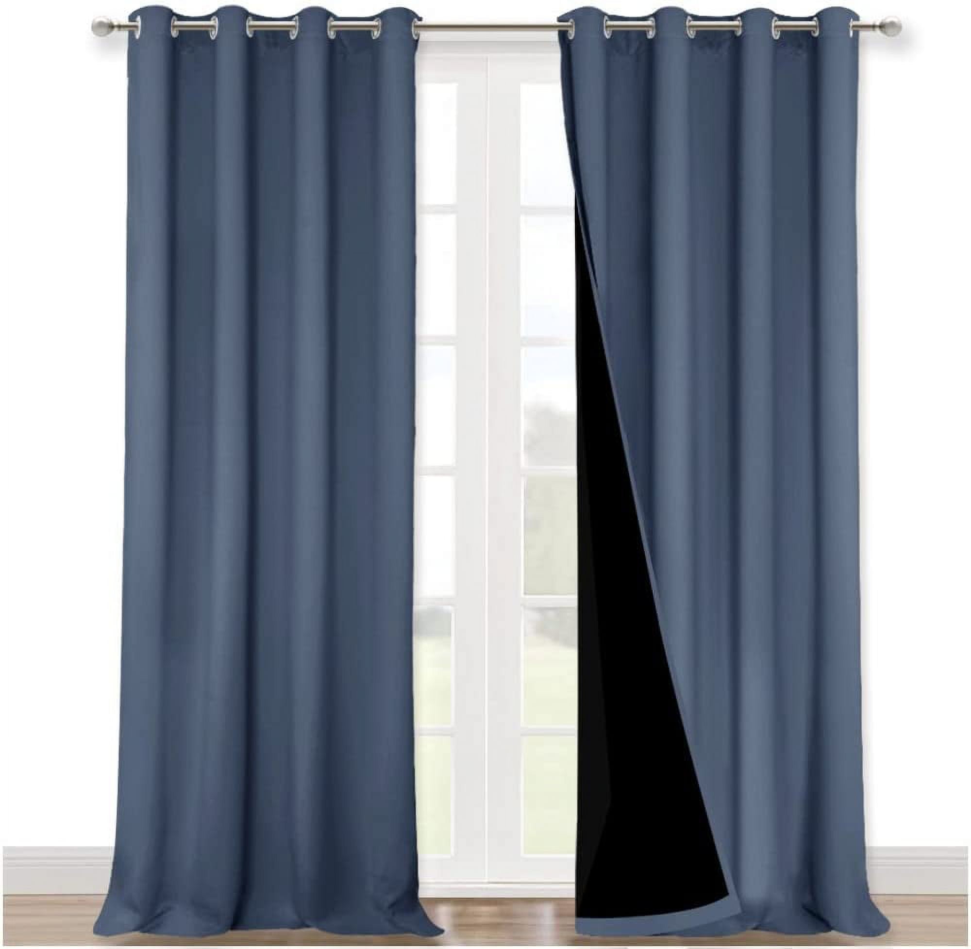 Full Shading Curtains 90 Inches Long 2 Panels Set For Windows, Super ...