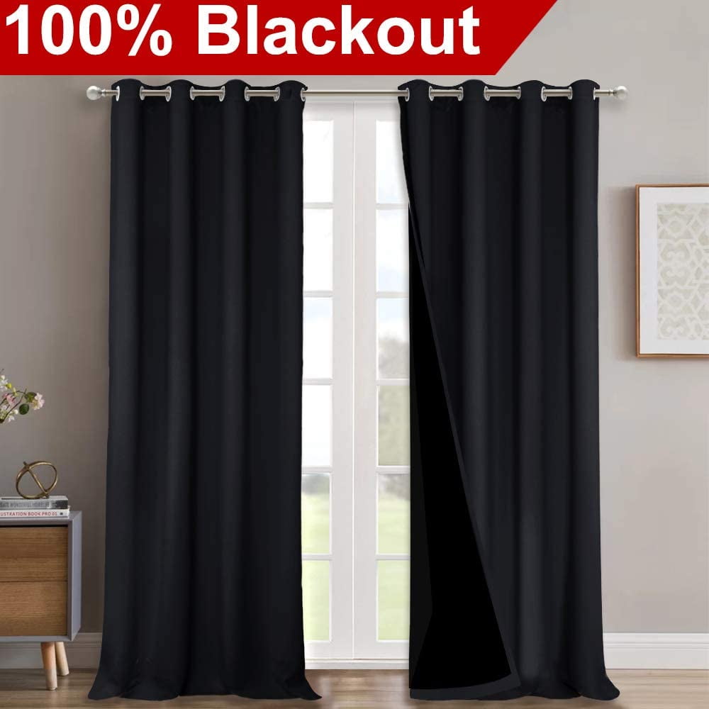 Full Shading Curtains 90 Inches Long 2 Panels Set For Windows, Super ...