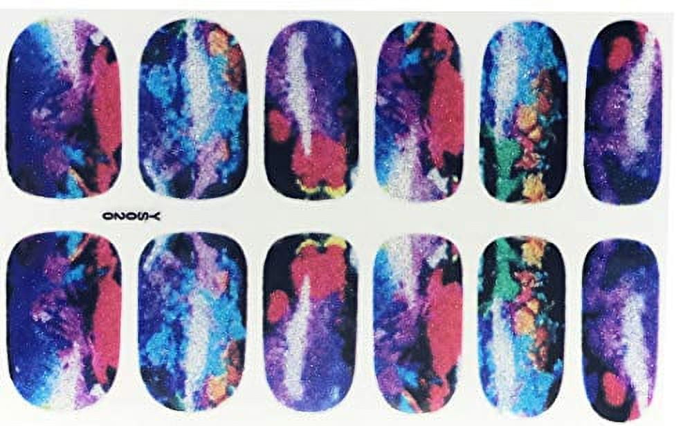 Full Sheet 12 wraps Inspired by Watercolor Paint Splatter w Glitter ...