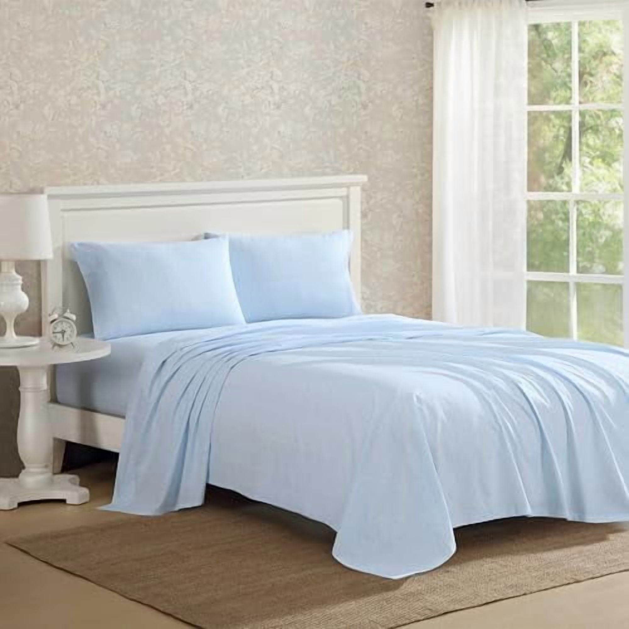 - Full Sheet Set, Crisp & Cool Cotton Percale Bedding with Deep Pockets ...