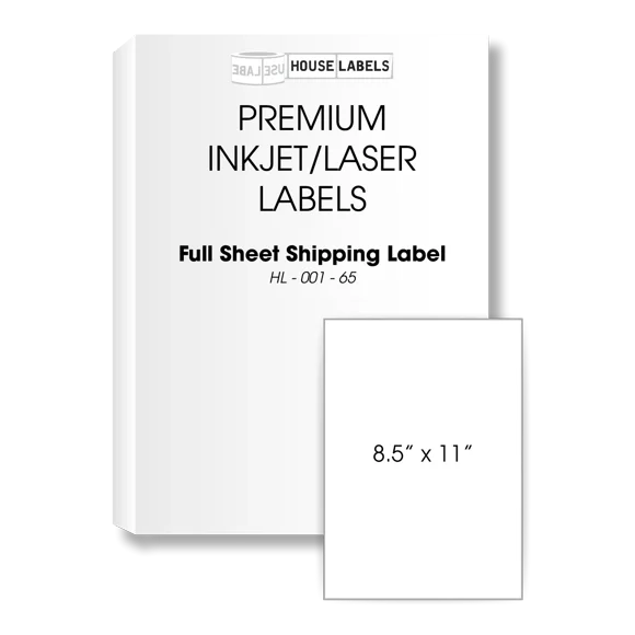 Full Label Sheets