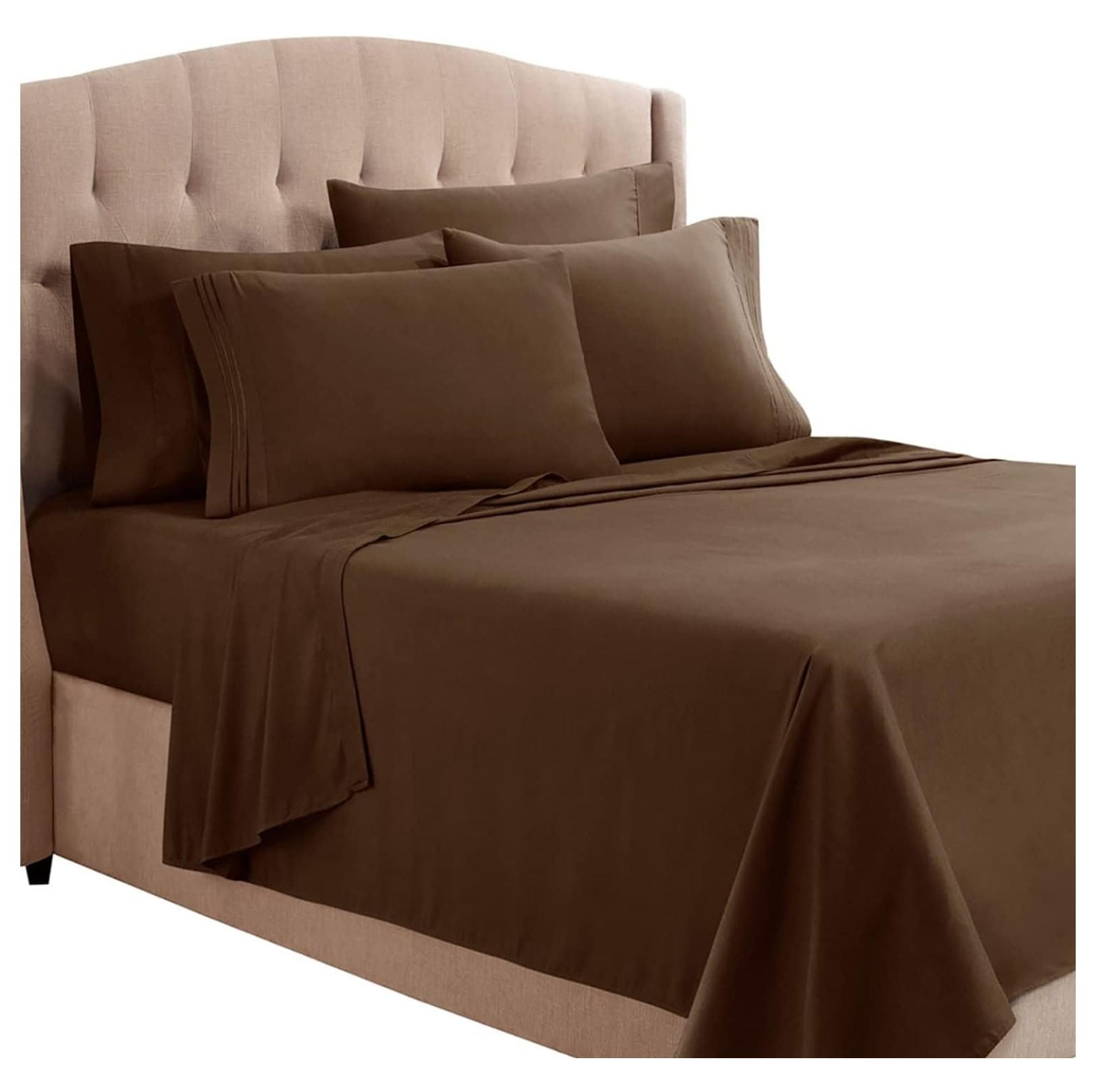 Full Sheets, 6 Piece Set - Hotel Luxury Sheets for Full Size Bed, Super ...