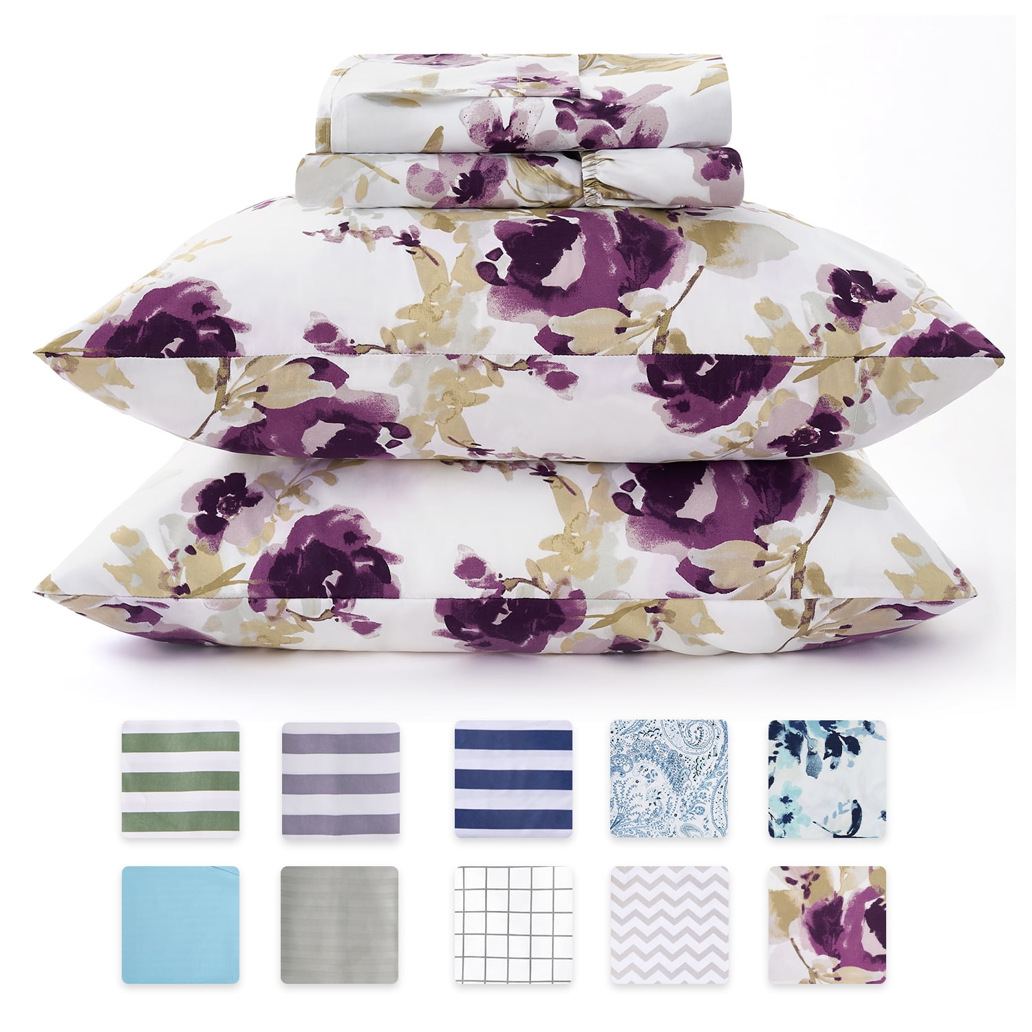 Full Sheets Set, 2000 Series 3 Piece Sheets Full Deep Pocket Sheets Set ...